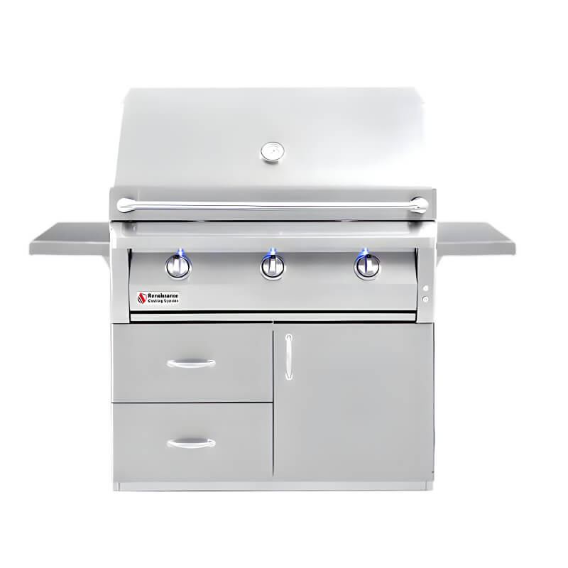 American Renaissance Grill 42 Inch 3 Burner Freestanding Gas Grill ...