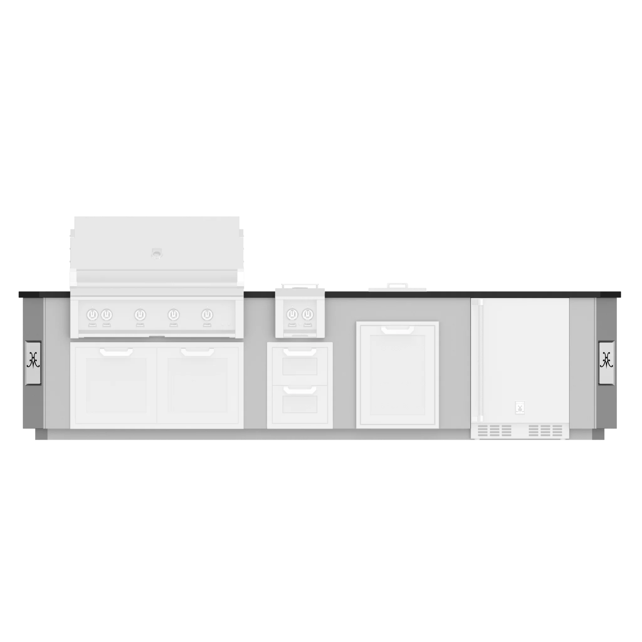 Hestan 12 Ft. GES GE Series Kitchen Island With Side Burner Cutout - G ...