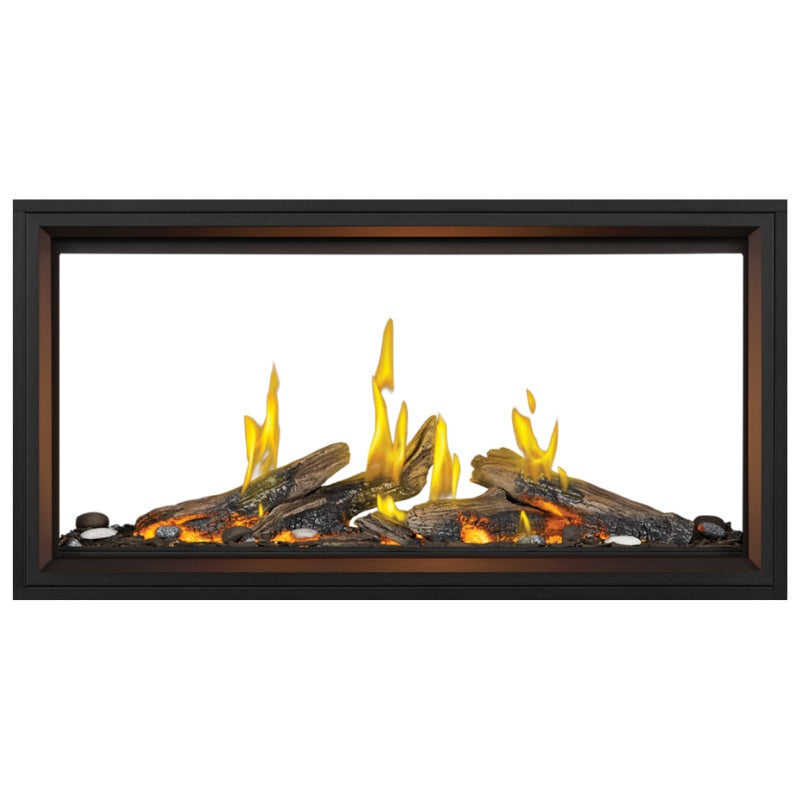 Napoleon Tall Vector with Luminous Logs 50" See-Through Direct Vent Li