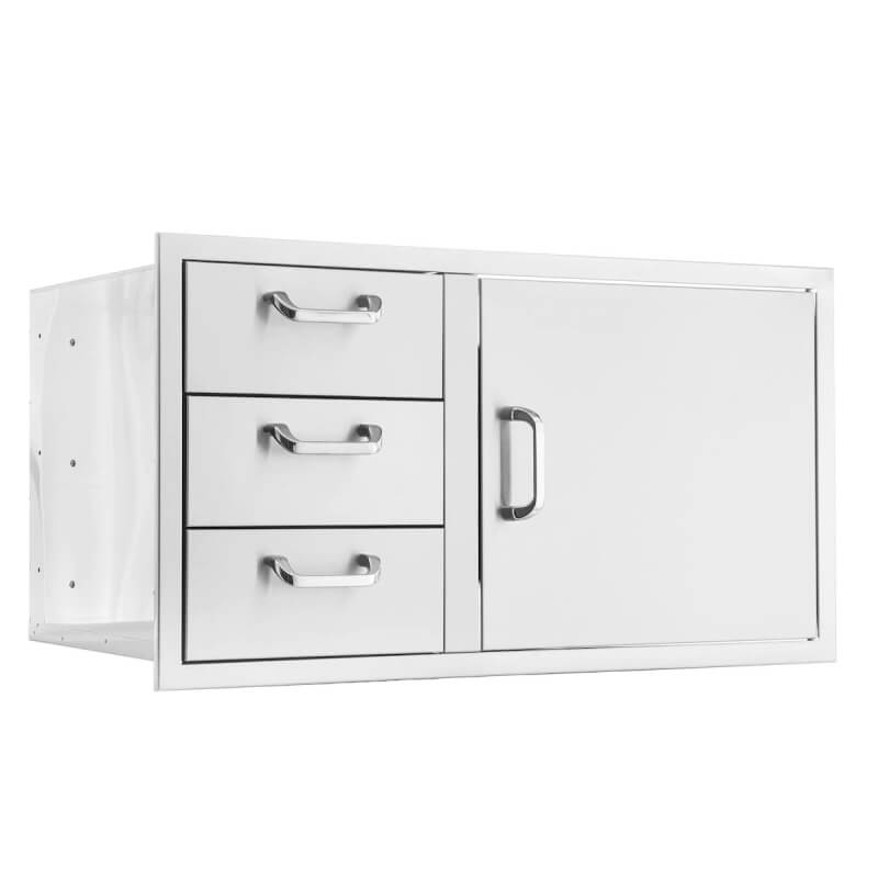 BBQ Generals Elite Series 39-Inch Access Door & Triple Drawer Combo