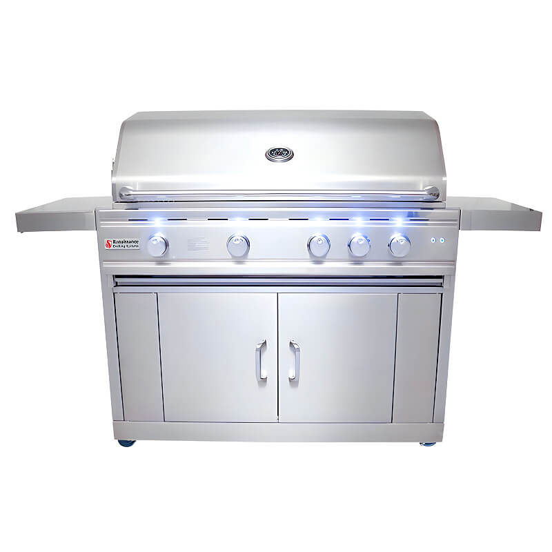 RCS Cutlass Pro 42 Inch 4 Burner Freestanding Gas Grill with Ceramic B ...