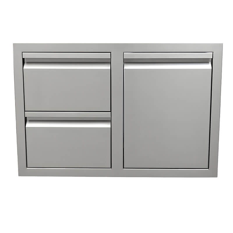RCS Valiant 30 Inch Stainless Steel Double Drawer & Propane Drawer Com ...