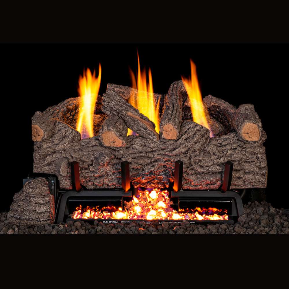 RH Peterson Real Fyre Charred Gnarled Oak Vent Free Gas Log Set – BBQ ...