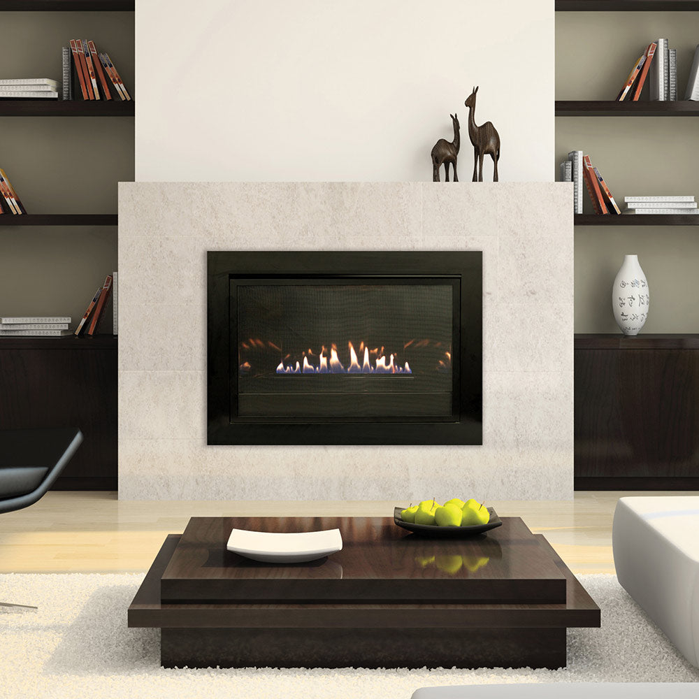 Empire Loft 31 Inch Vent Free Fireplace Insert with Barrier and Black ...