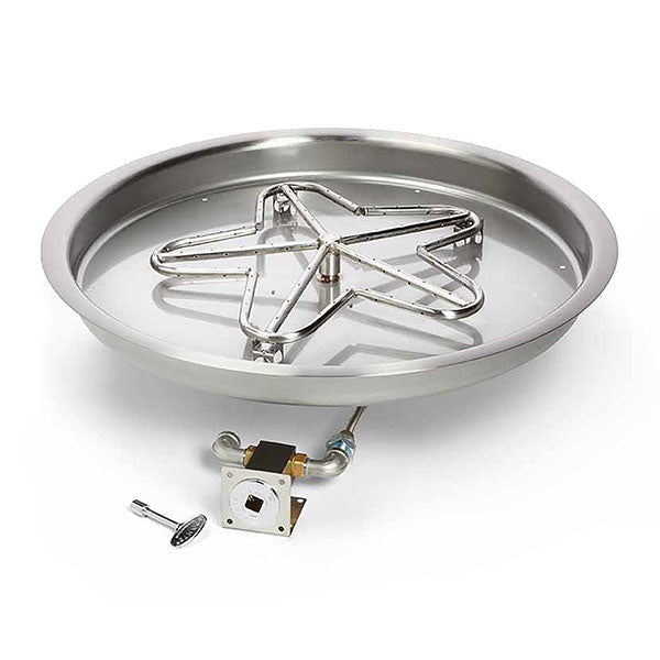 Round Drop-In Ignition Fire Pit Burner Kit Match Lit by HPC Fire – BBQ ...